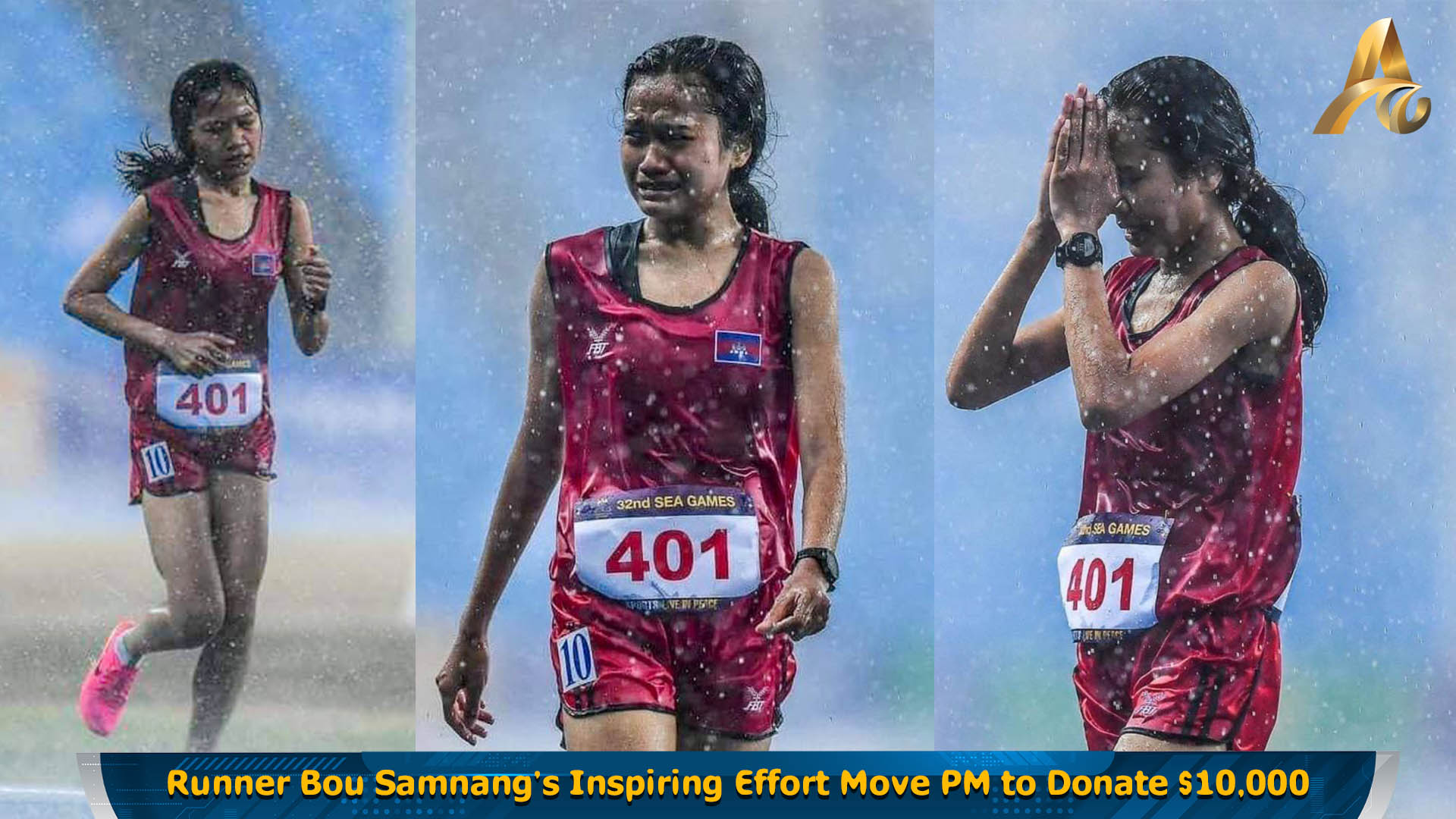 Runner Bou Samnang's Inspiring Effort Moves PM to Donate $10,000