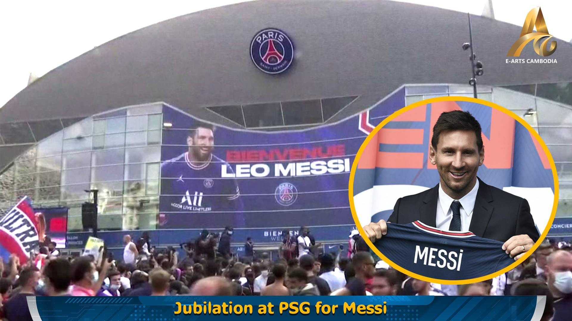 Jubilation at PSG for Messi