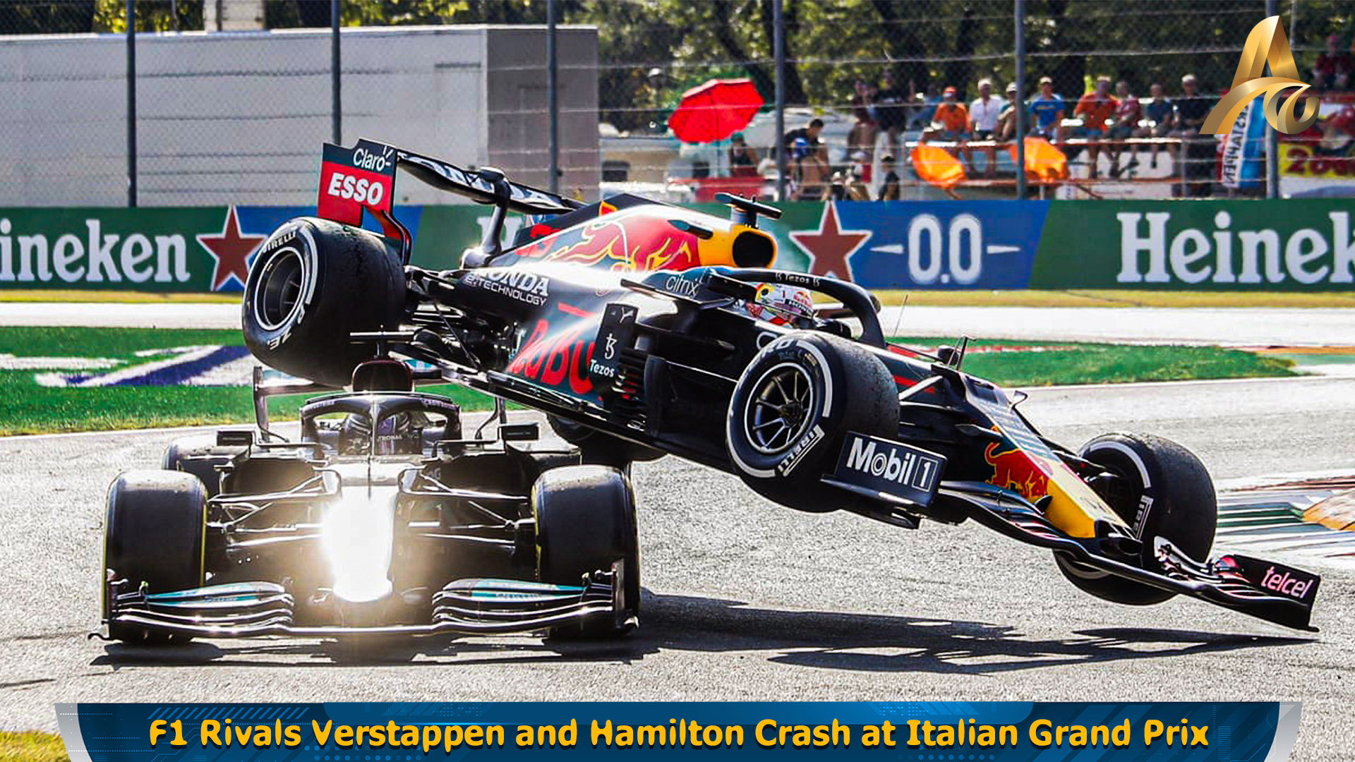 F1 Rivals Verstappen and Hamilton Crash at Italian Grand Prix