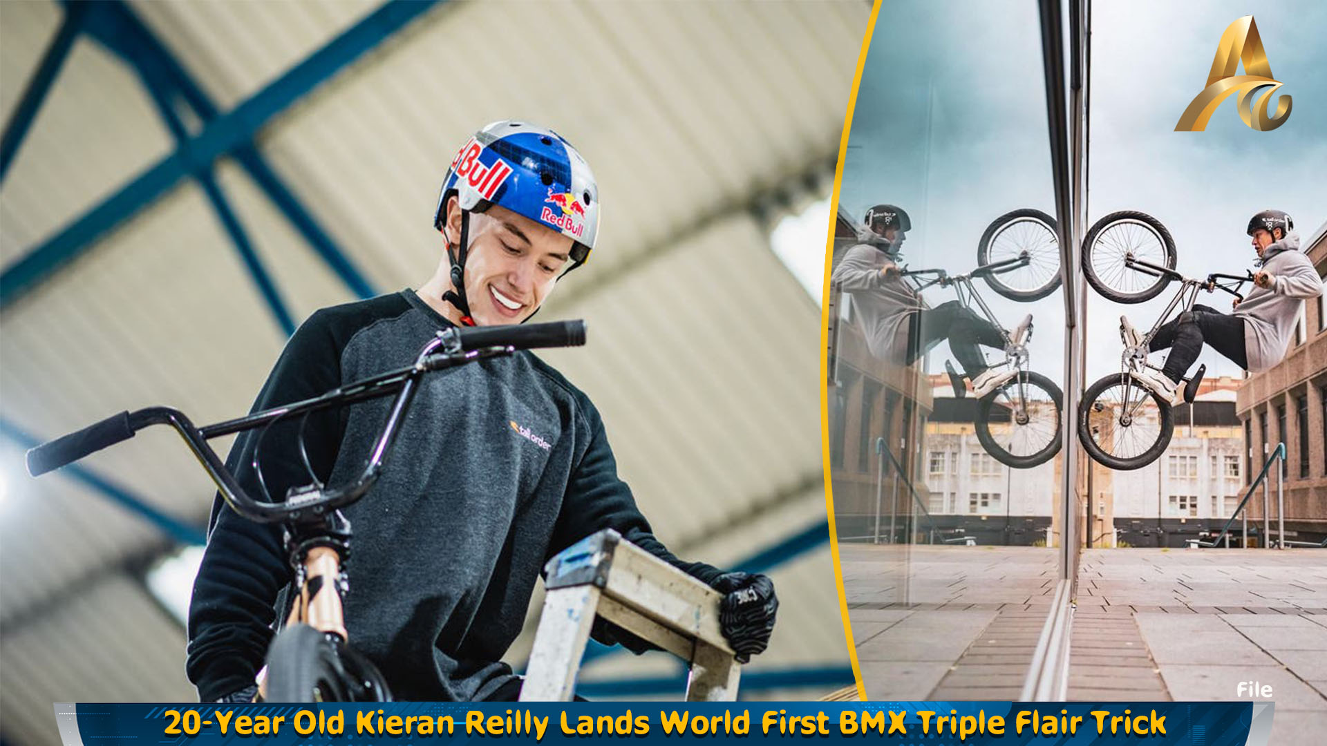 20-Year Old Kieran Reilly Lands World First BMX Triple Flair Trick